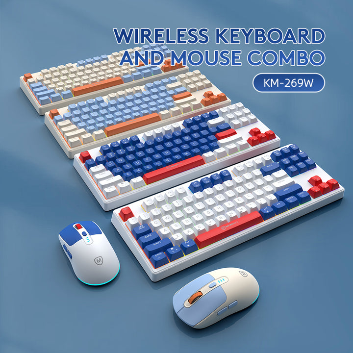 2.4G Rechargeable Wireless Keyboard and Mouse Combo KM-269W – Micropack