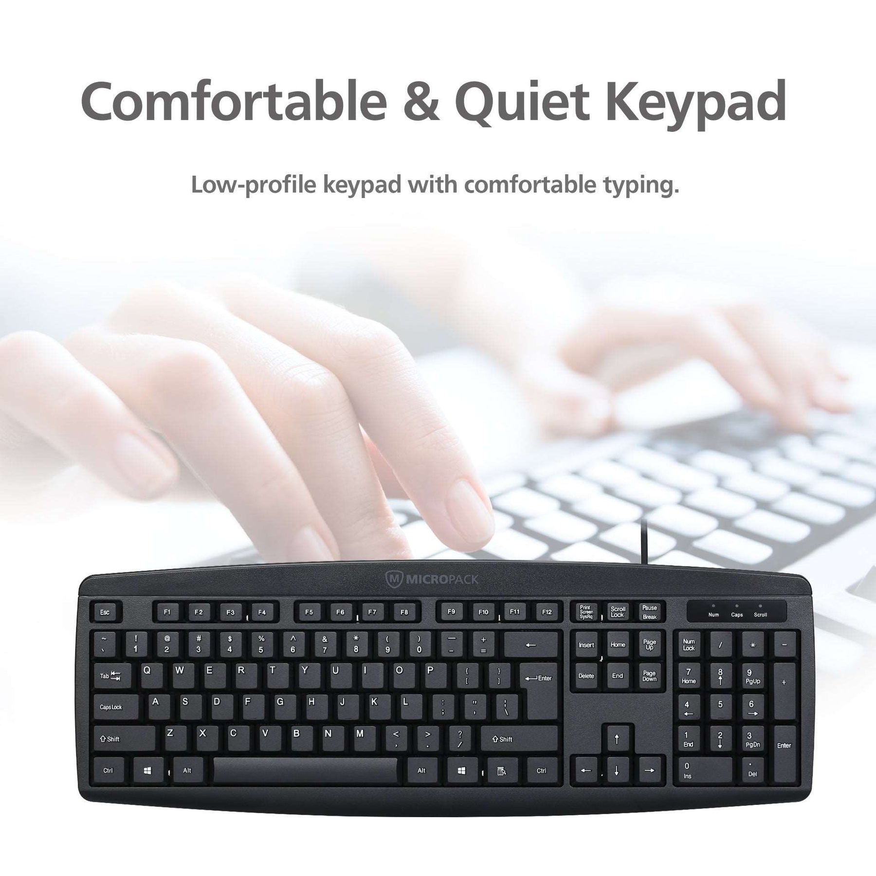 Wired Monitor Keyboard and Mouse Combo Micropack KM-2003