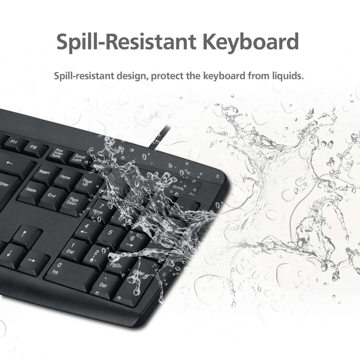 Wired Monitor Keyboard and Mouse Combo Micropack KM-2003