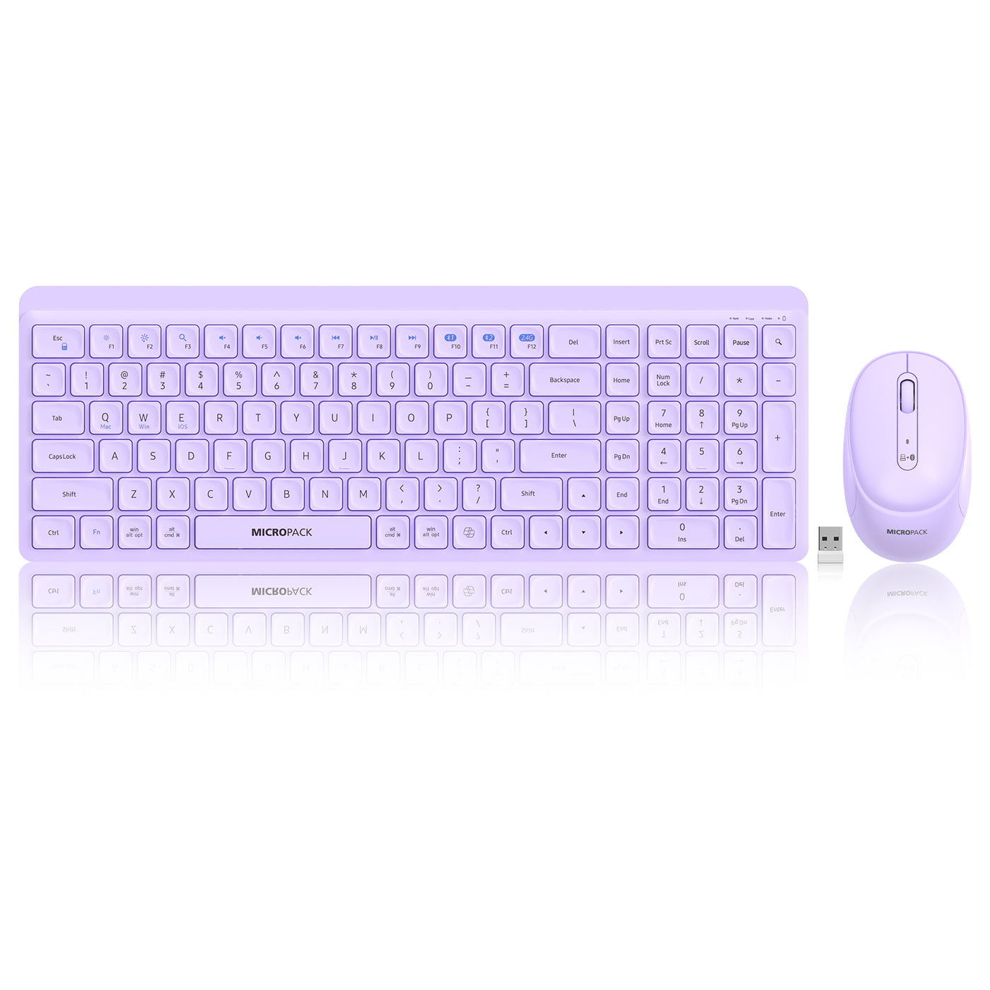Micropack Wireless Mouse and Keyboard for Computer Laptop Tablet and Phone