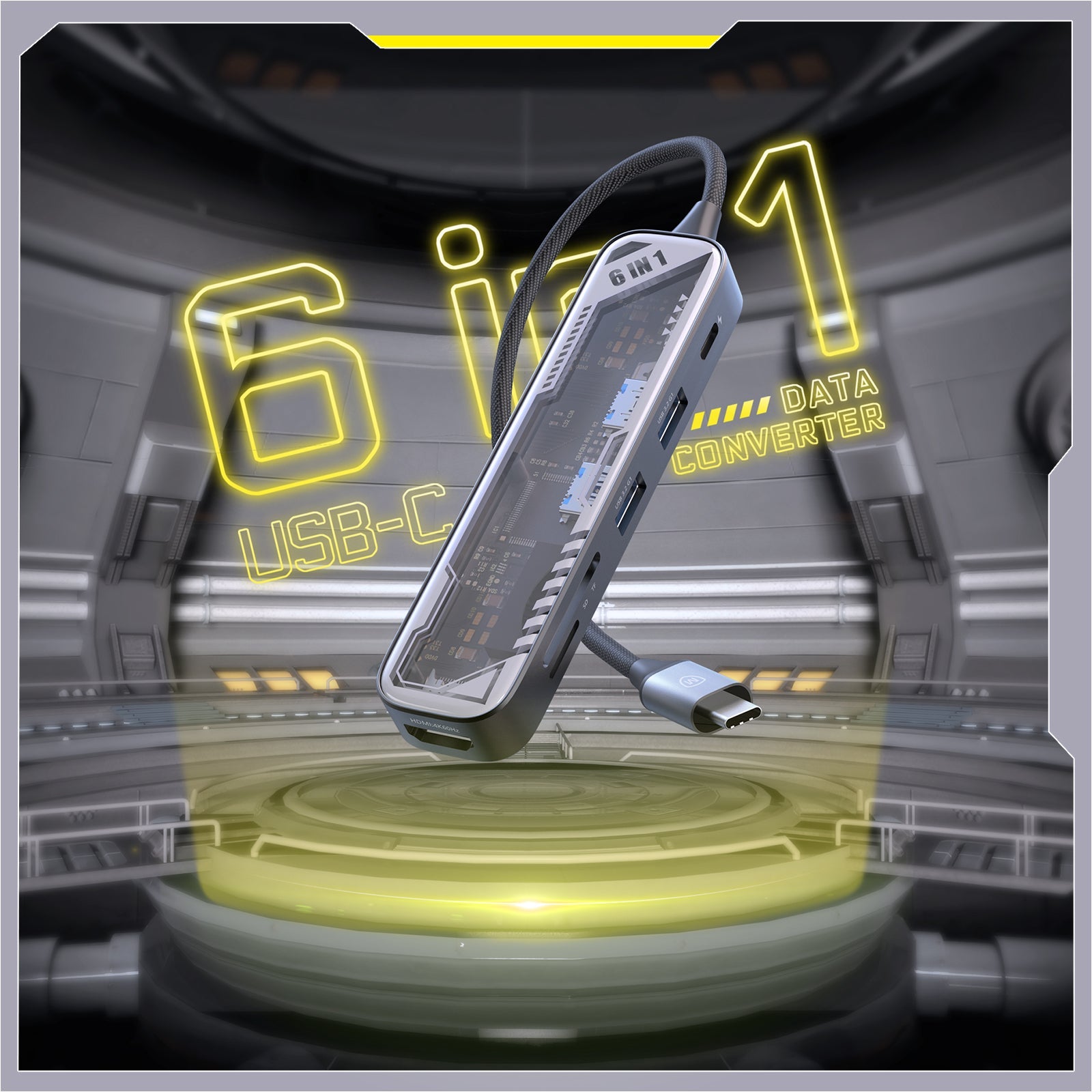 USB-C Hub 6 in 1 Multiport Adapter MDC-N6T – Micropack