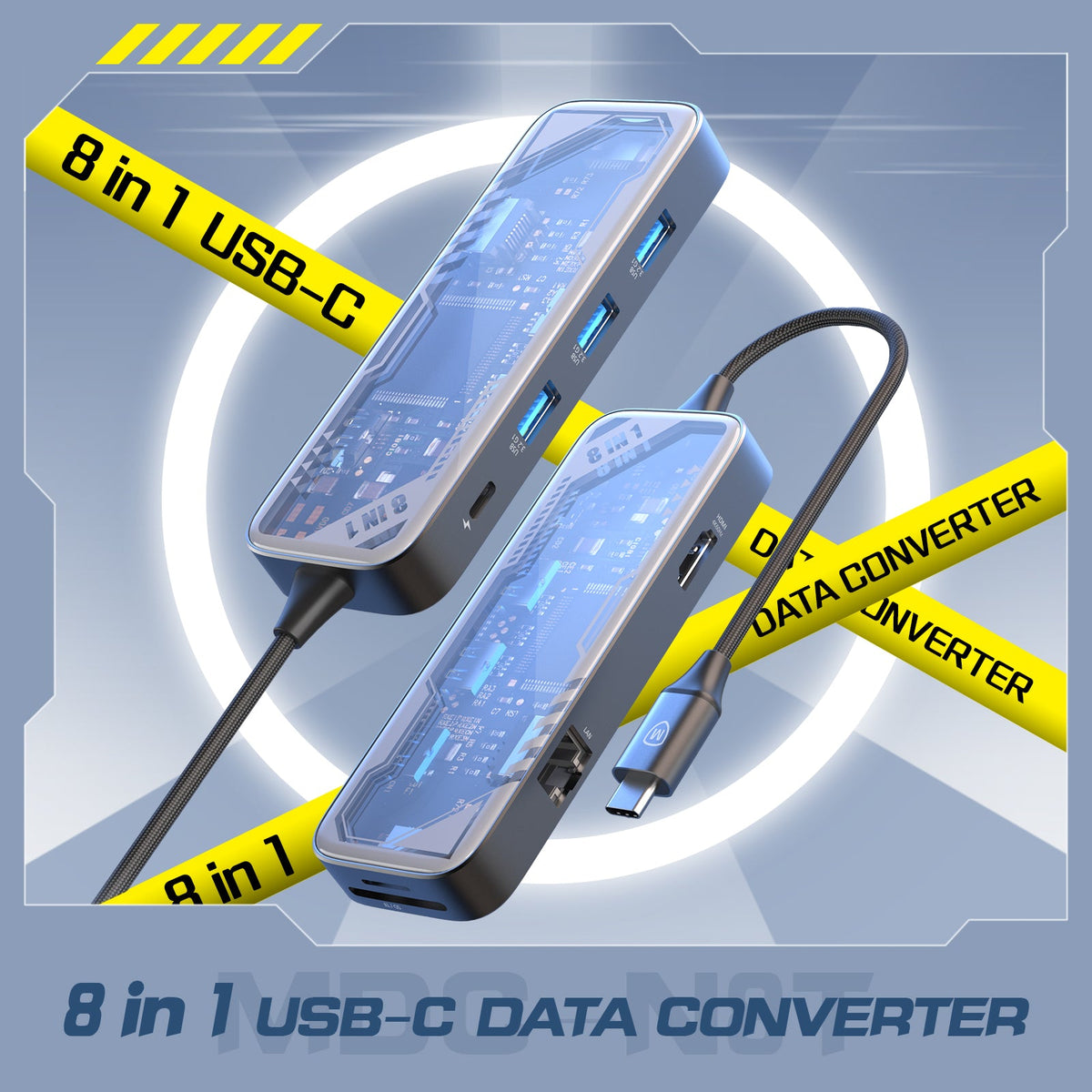 Wholesale USB C Hub 8 in 1 Multiport Adapter MDC-N8T – Micropack