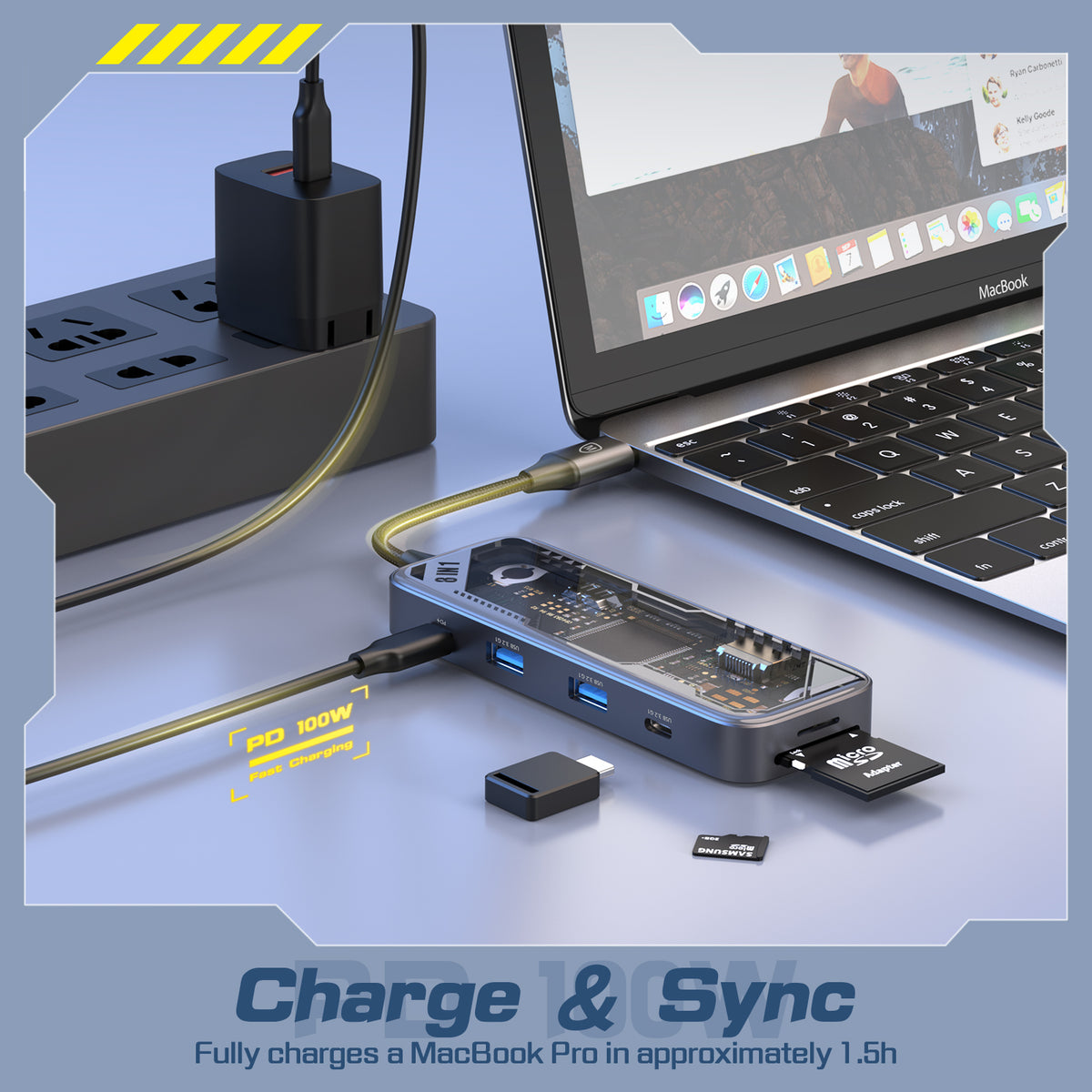 USB C Hub 8 in 1 Multiport Adapter MDC-N8T-New – Micropack