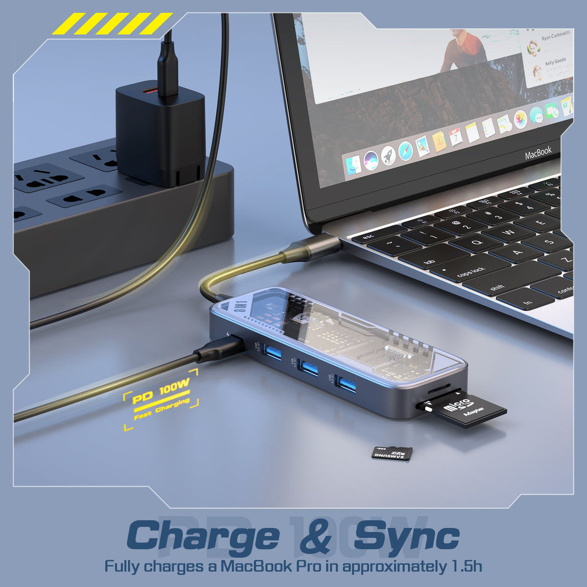 USB C Hub 8 in 1 Multiport Adapter MDC-N8T – Micropack