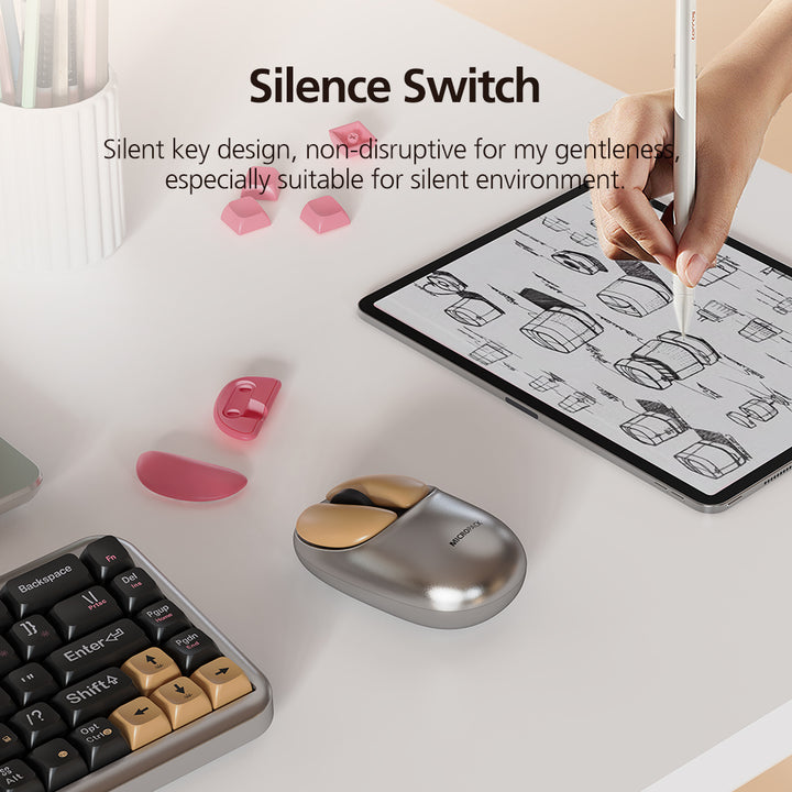 Rechargeable 2.4GHz + Bluetooth Wireless Mouse ML-202W – Micropack