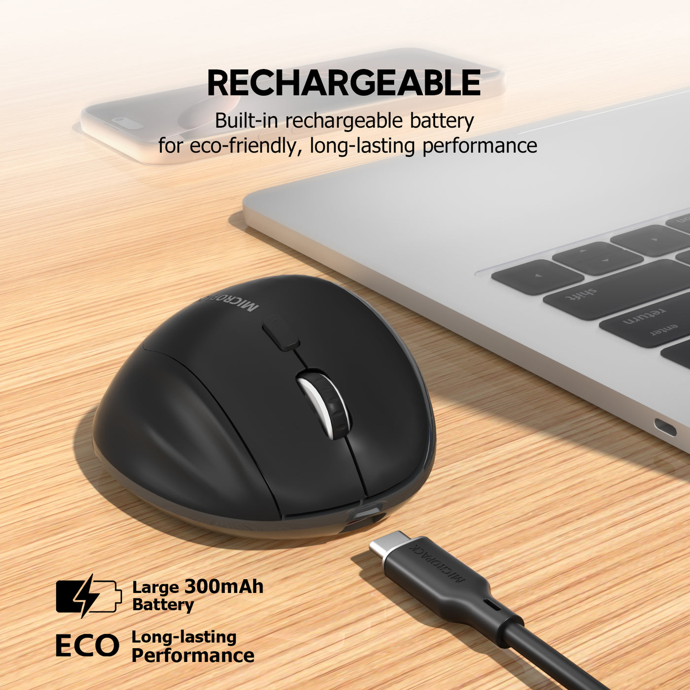 Micropack Wireless Mouse for Computer Laptop Tablet and Phone