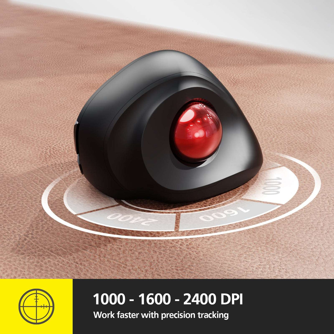 Ergonomic Vertical 2.4G USB Wireless Trackball Mouse for Computer MP ...