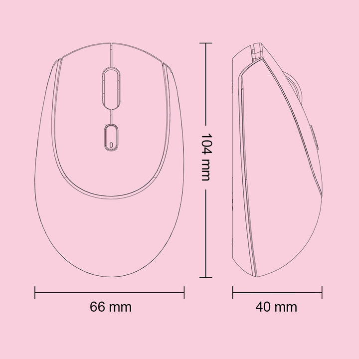 2.4G Bluetooth Dual Mode Soft Silicone Wireless Mouse MS-201W – Micropack