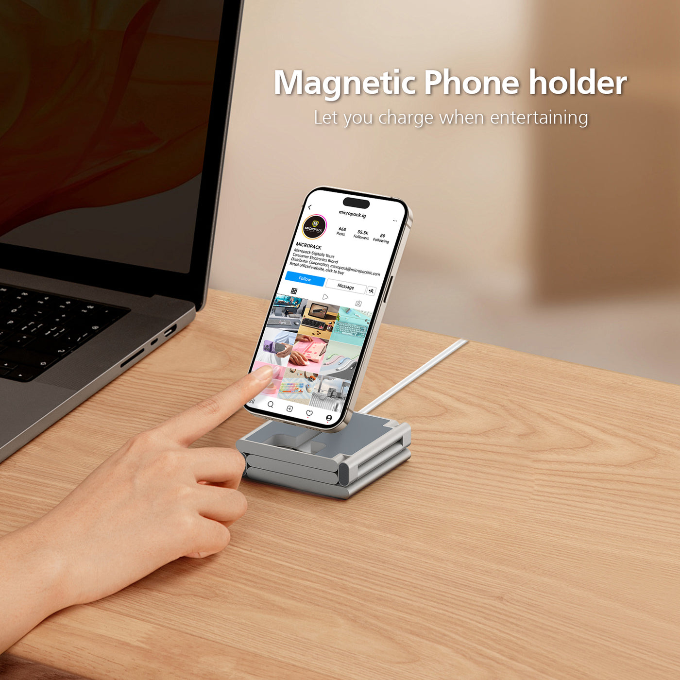 3 in 1 Magnetic Wireless Charging Station WCP-315 – Micropack