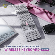 2.4G+Bluetooth Rechargeable Wireless Keyboard K-310W – Micropack