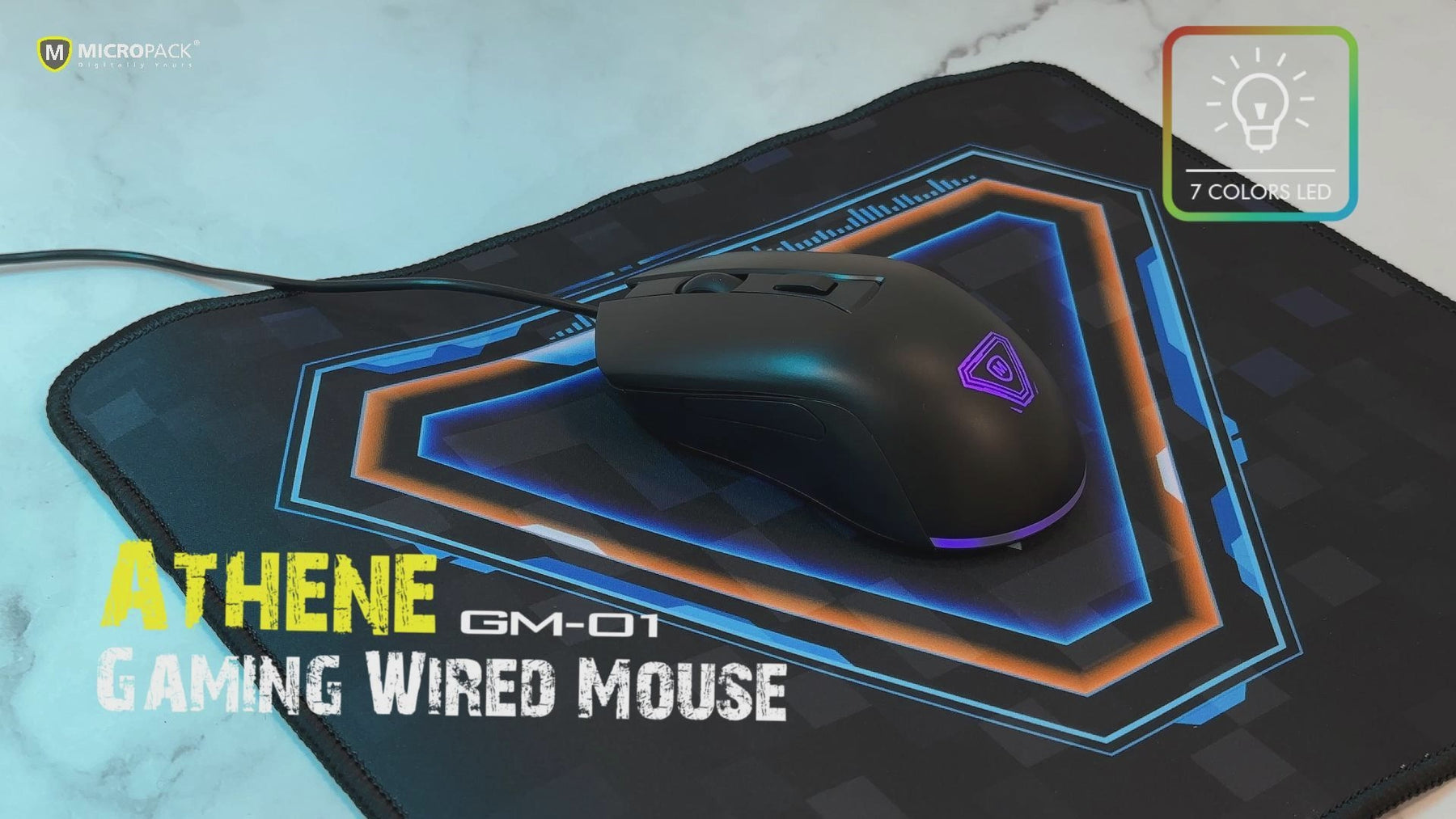Wired RGB Gaming LED Mouse Black Micropack GM-01