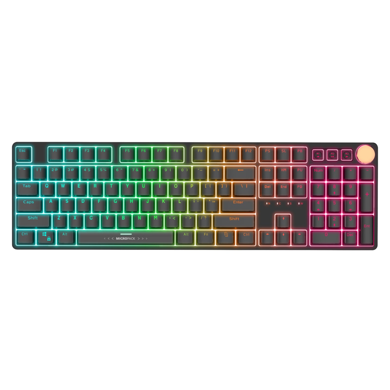 Wired Mechanical RGB Backlit Gaming Keyboard Micropack GK-30M