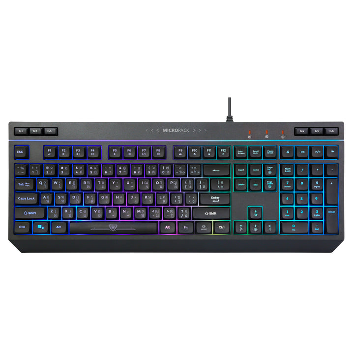 Wired Rainbow LED Backlit Gaming Keyboard Micropack GK-20