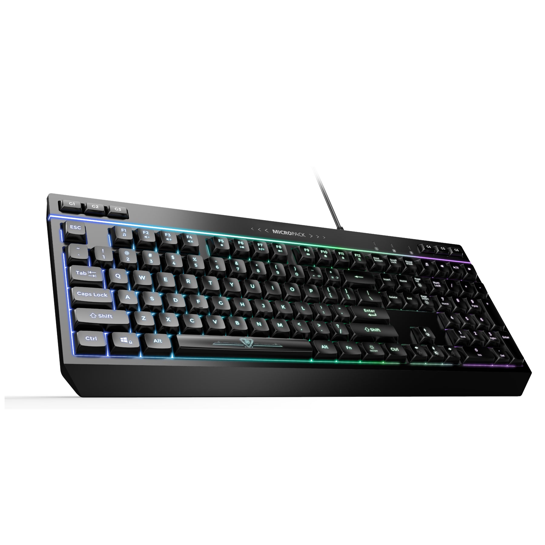 Wired Rainbow LED Backlit Gaming Keyboard Micropack GK-20