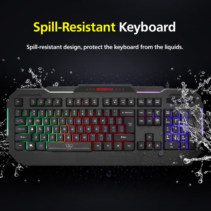 Wired LED Rainbow Backlit Gaming Keyboard GK-10 – Micropack