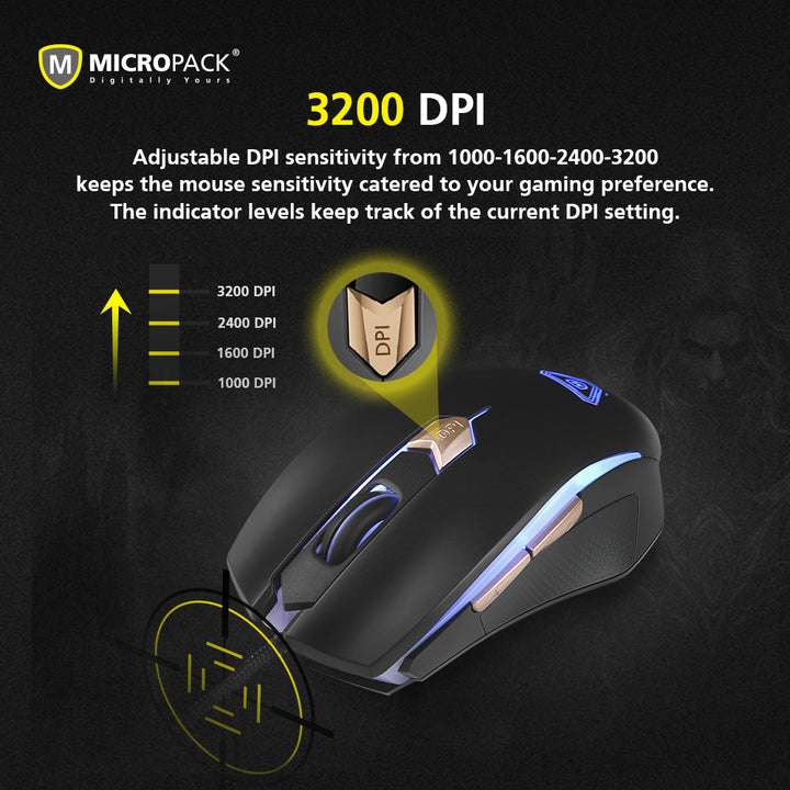 Wired RGB Rainbow Desktop PC Gaming Mouse Micropack GM-06