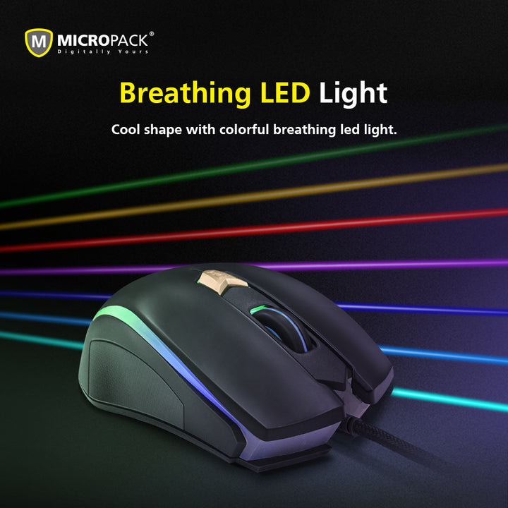 Wired RGB Rainbow Desktop PC Gaming Mouse Micropack GM-06