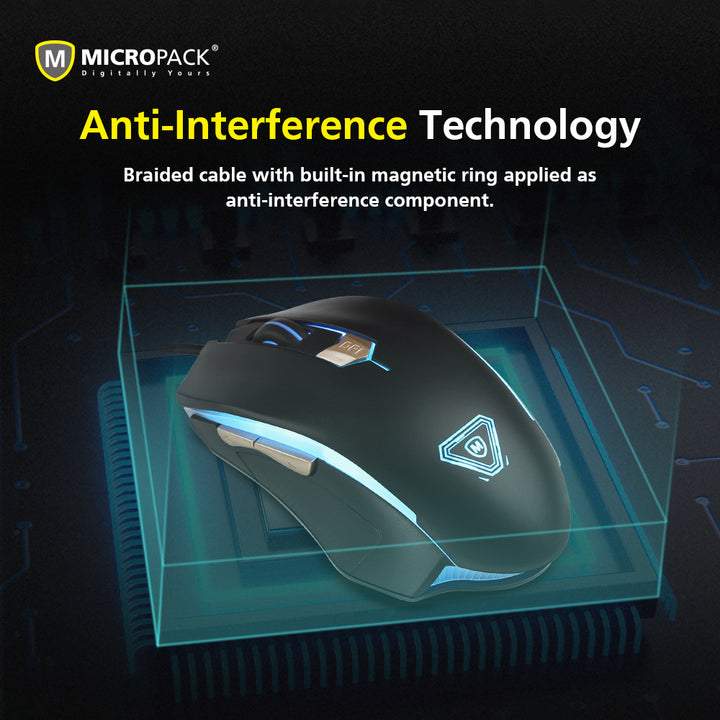 Wired RGB Rainbow Desktop PC Gaming Mouse Micropack GM-06