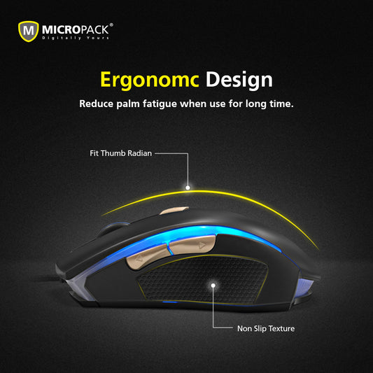 Wired RGB Rainbow Desktop PC Gaming Mouse Micropack GM-06