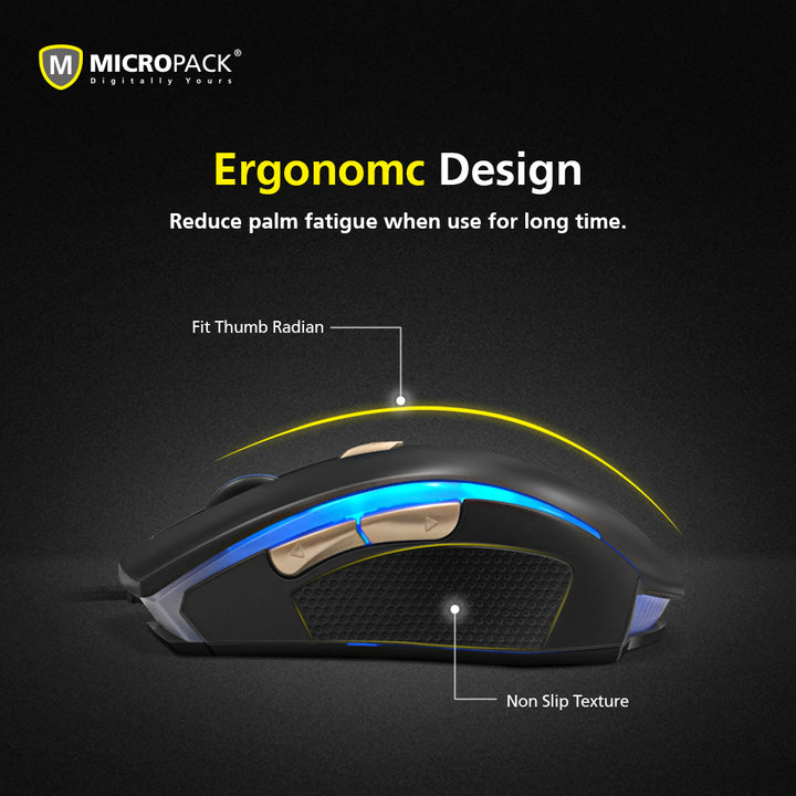 Wired RGB Rainbow Desktop PC Gaming Mouse Micropack GM-06