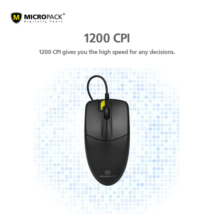 Optical Wired Computer Monitor Mouse Micropack M-106