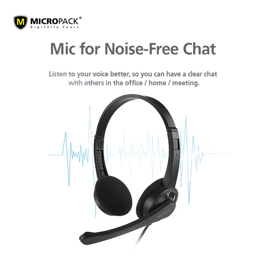 Wired Headset with Mic for Computer Micropack MHP-01