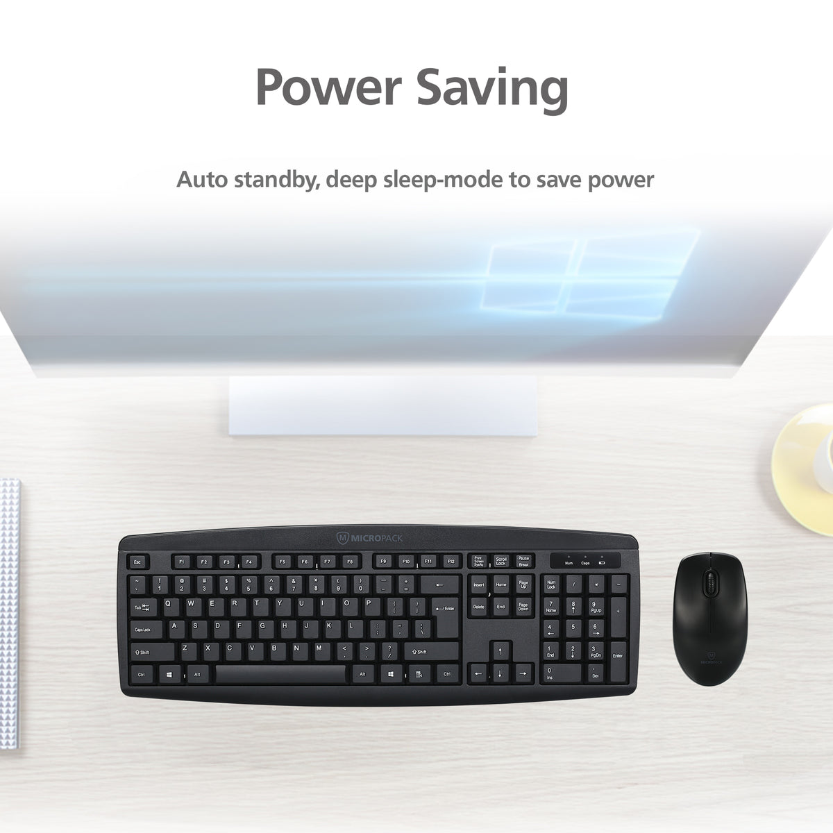2.4G USB Computer Wireless Keyboard and Mouse Combo Micropack KM-203W