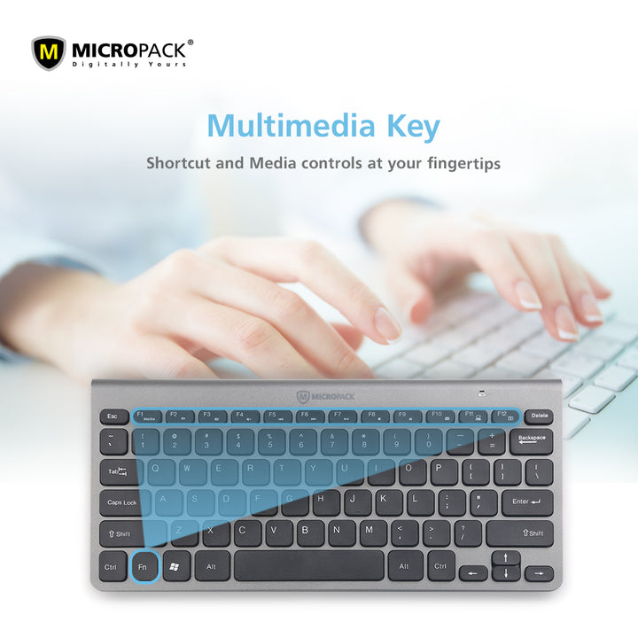 Small Wireless Mouse and Keyboard Combo 2.4G USB KM-218W – Micropack