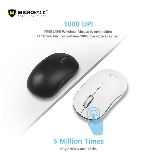 Small Wireless Mouse and Keyboard Combo 2.4G USB KM-218W – Micropack