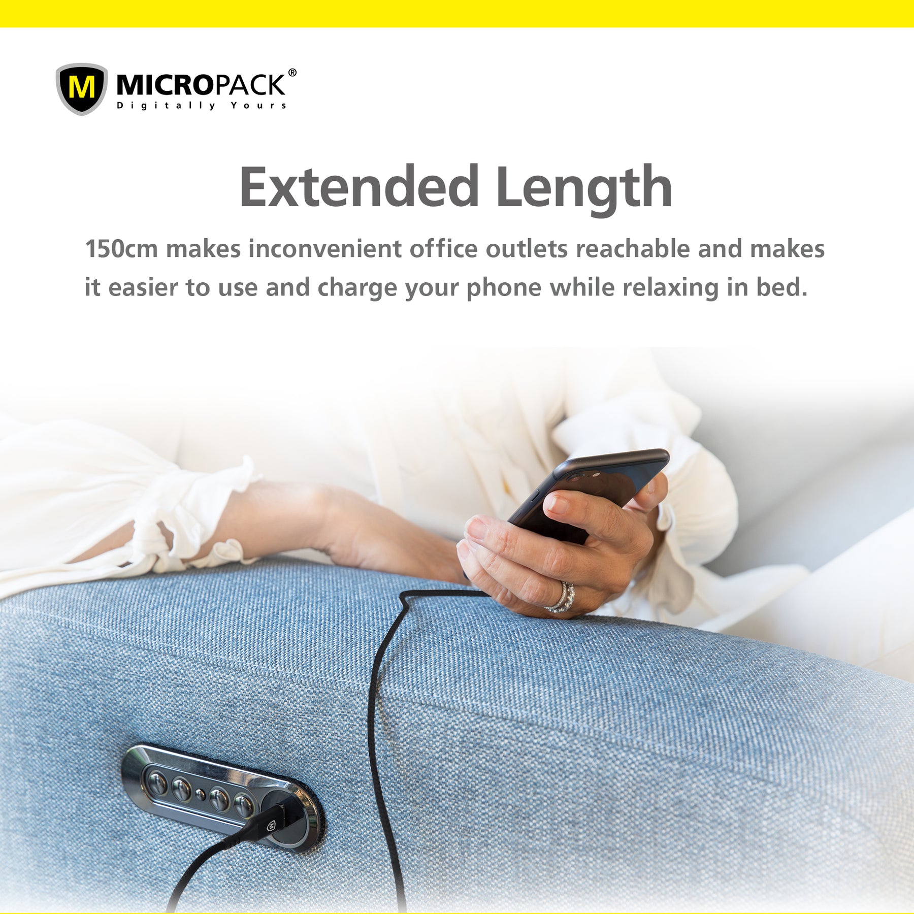 USB-A to Micro USB Charging Cable 1.5m/4.92ft Micropack MC-315