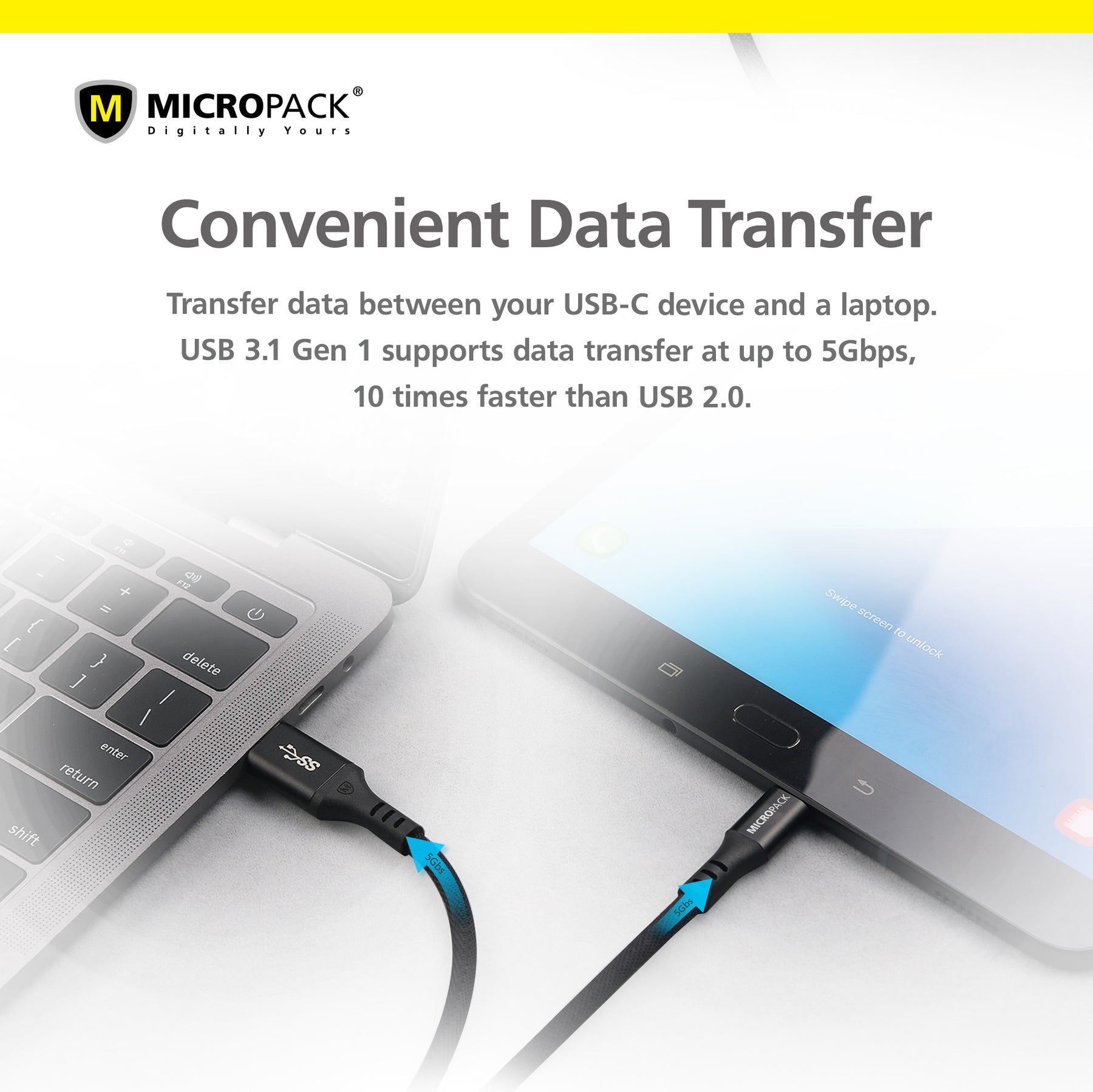 USB A to USB C Fast Charging Cable Micropack MC-310C