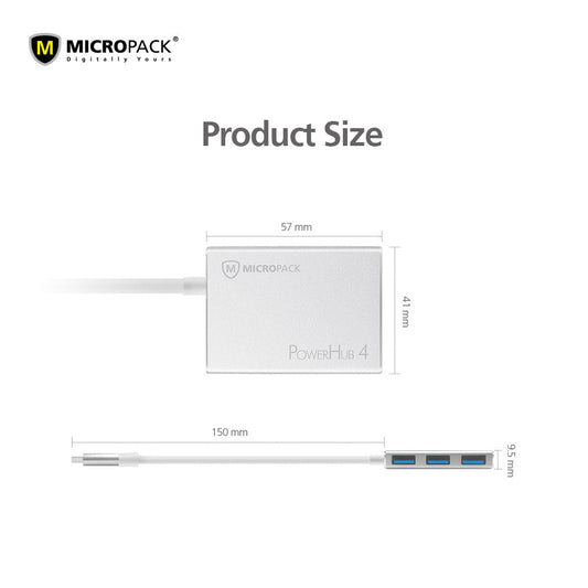 Wholesale USB-C to 4-Ports Hub Multiport Adapter MICROPACK MDC-4 ...