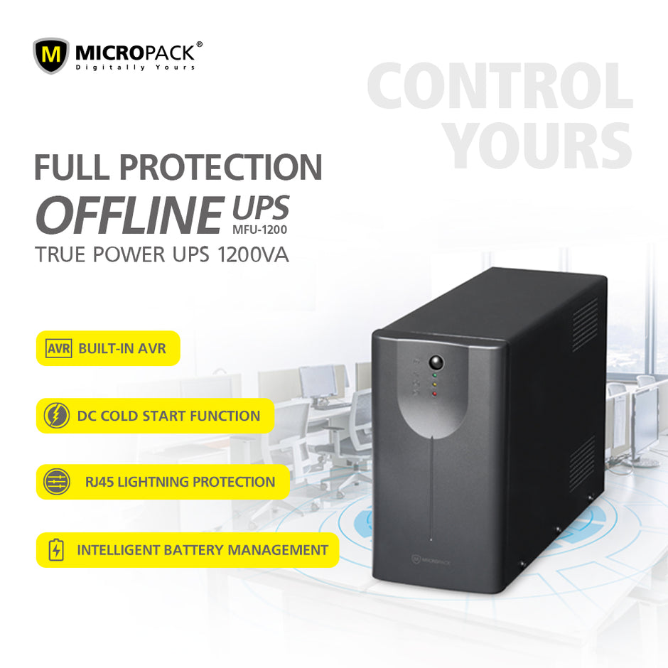 Wholesale Uninterrupted Power Supply Power UPS 1200VA MFU-1200 – Micropack