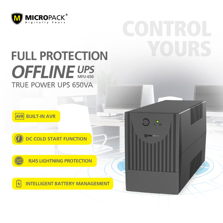 Wholesale UPS Power Supply True Power Uninterruptible Power 650VA MFU ...