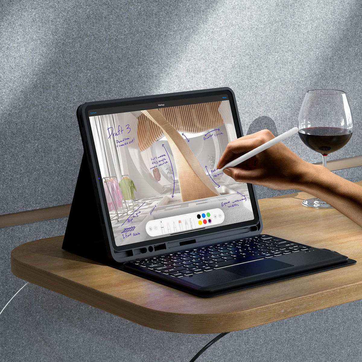 Tablet Case with Bluetooth Wireless Detachable Keyboard Micropack IPC-01