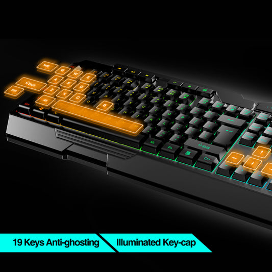 Wired Backlit Gaming Keyboard and Mouse Combo for Computer Micropack GC-30