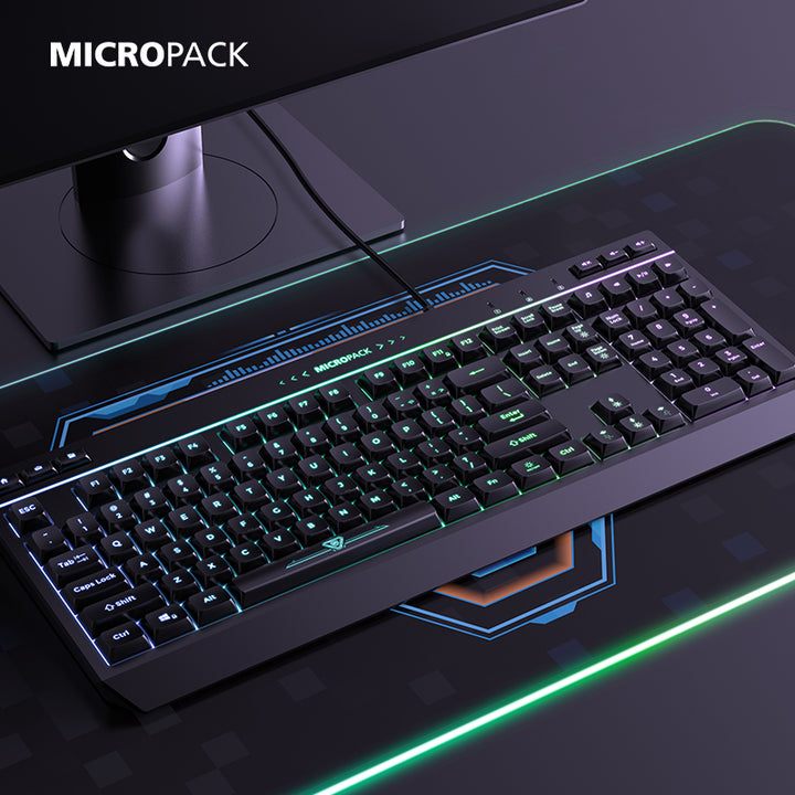 Wired Rainbow LED Backlit Gaming Keyboard Micropack GK-20