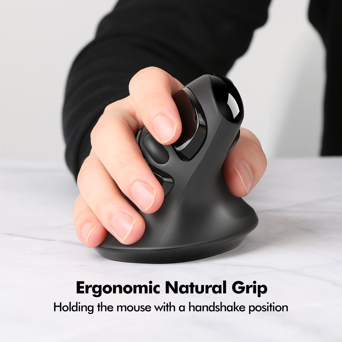 USB-C USB-A Dual Receiver Vertical Wireless Computer Mouse Micropack MP ...