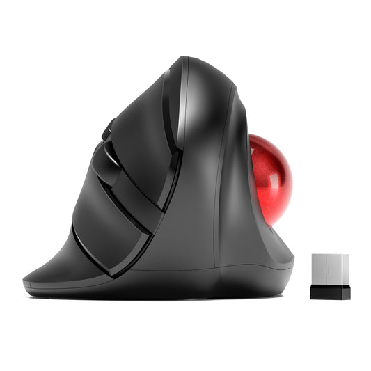 Ergonomic Vertical 2.4G USB Wireless Trackball Mouse for Computer MP ...